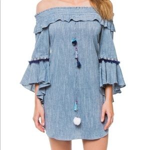 Misa Los Angeles | Dresses | Nwot Misa Vanessa Blue Cotton Chambray ...